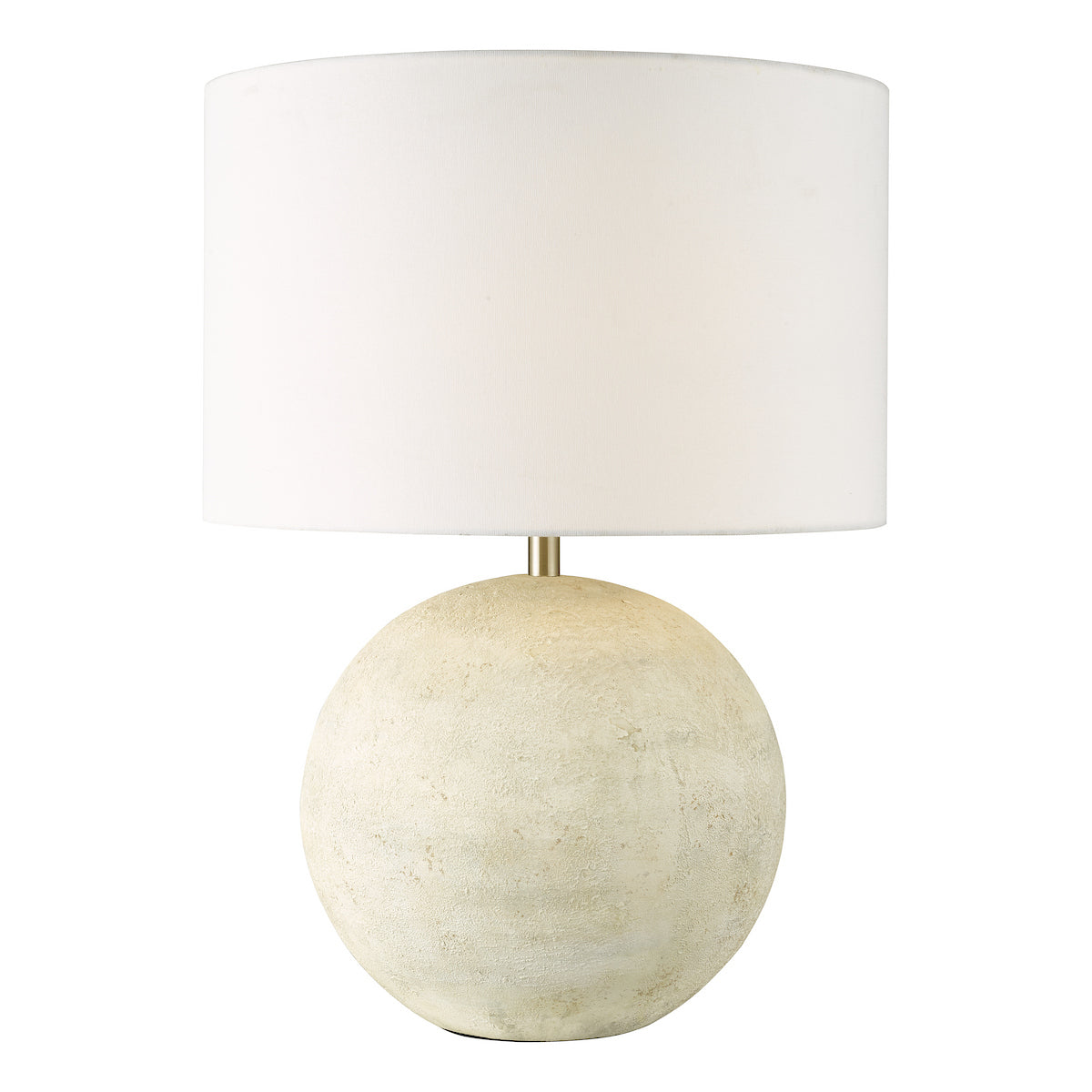 Dar Havana Ceramic Table Lamp Natural Finish With Shade – Amos Lighting + Home