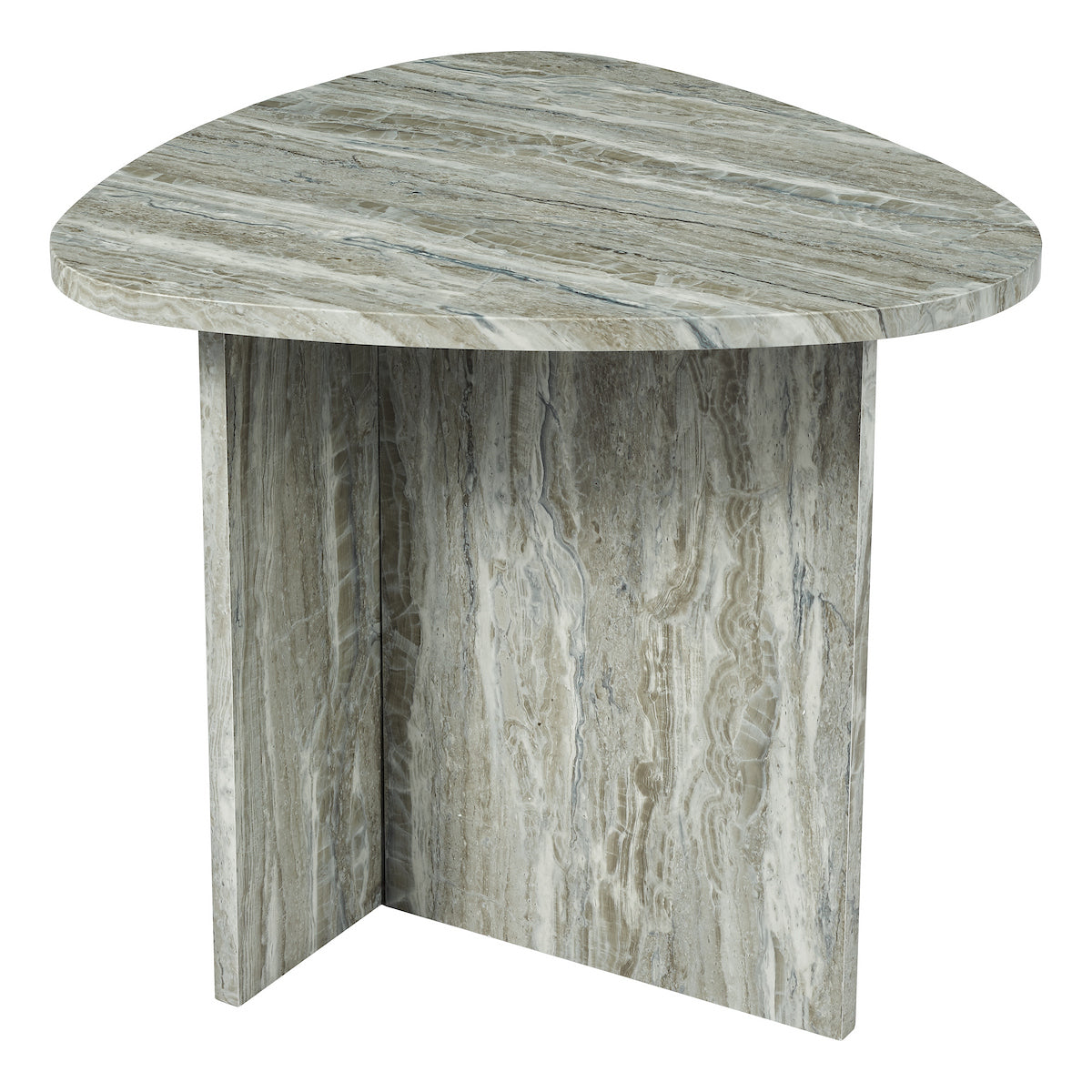 Dar Isidro Side Table Brown Stone Effect – Amos Lighting + Home