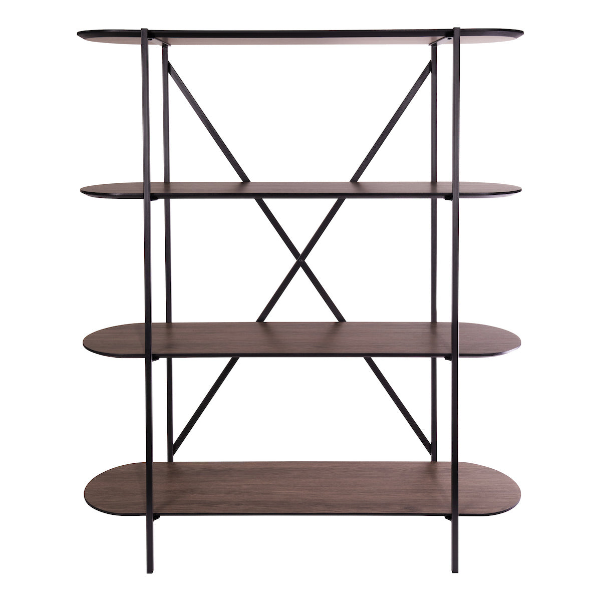 Dar Poe Shelves Mocha Veneer and Matt Black – Amos Lighting + Home