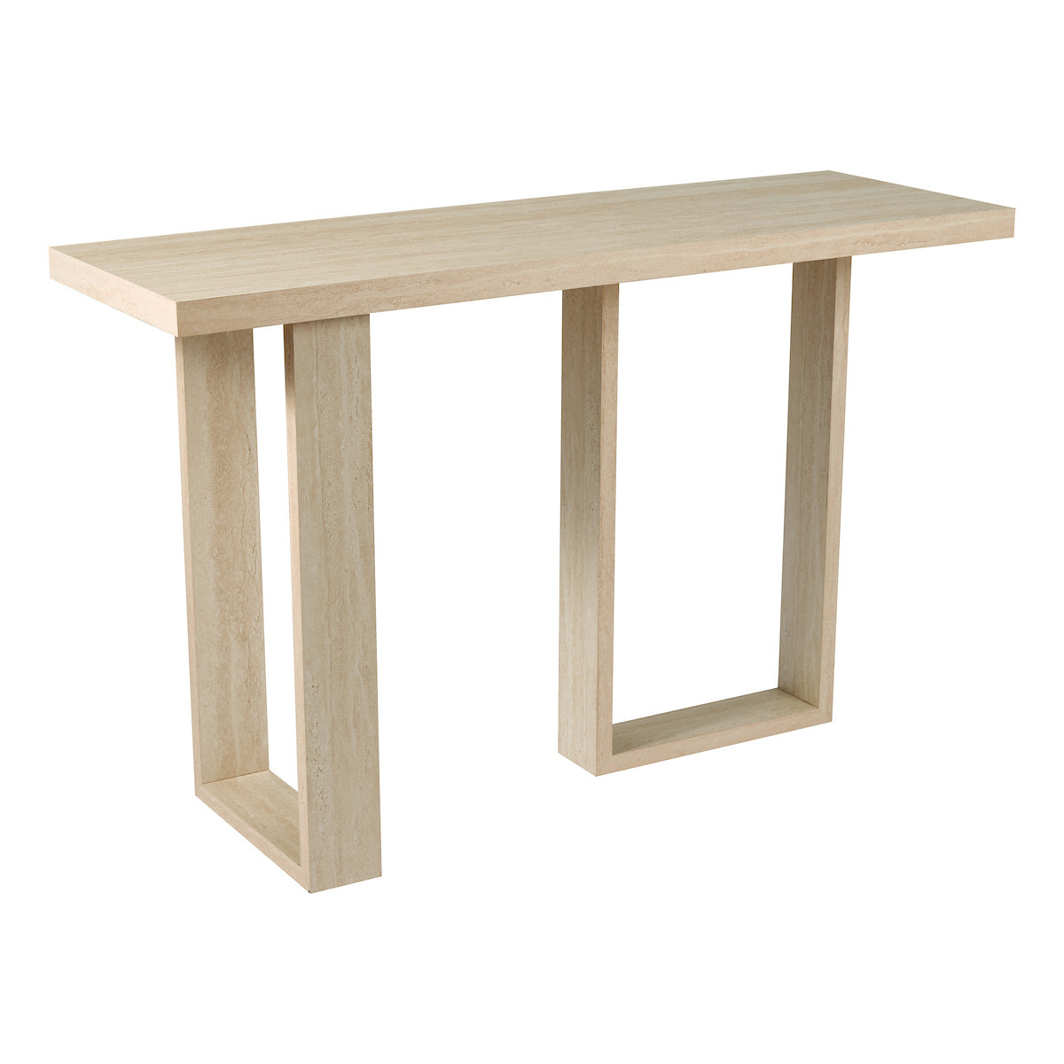 Dar Prue Console Table Travertine Effect – Amos Lighting + Home