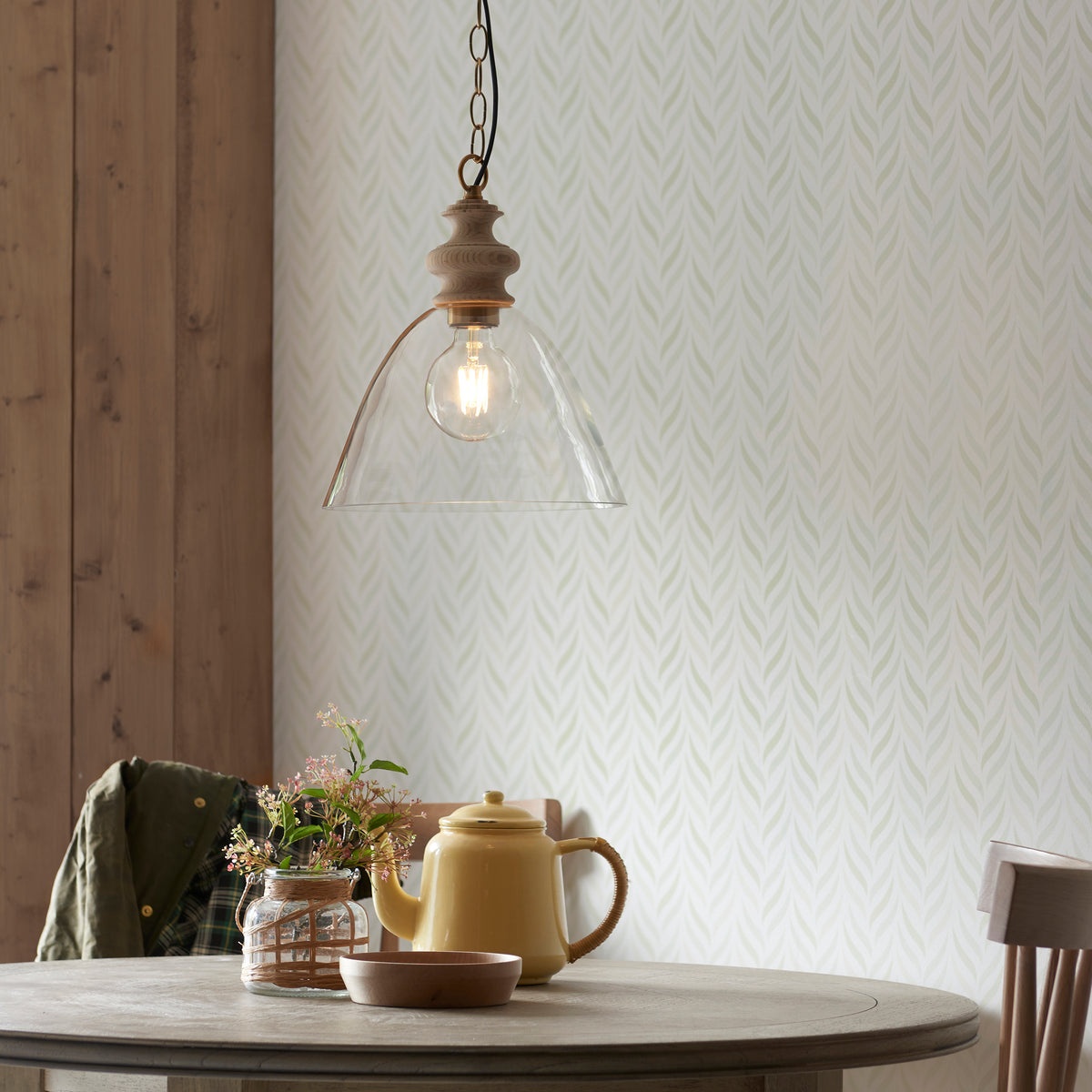 Endon Cotswold Single Pendant Natural Ash – Amos Lighting + Home