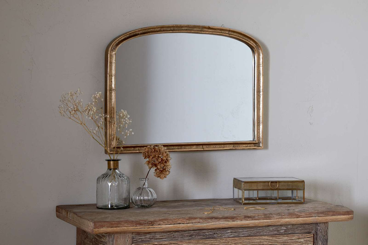 Nkuku Almora Wall Mirror Antique Brass Extra Small – Amos Lighting + Home