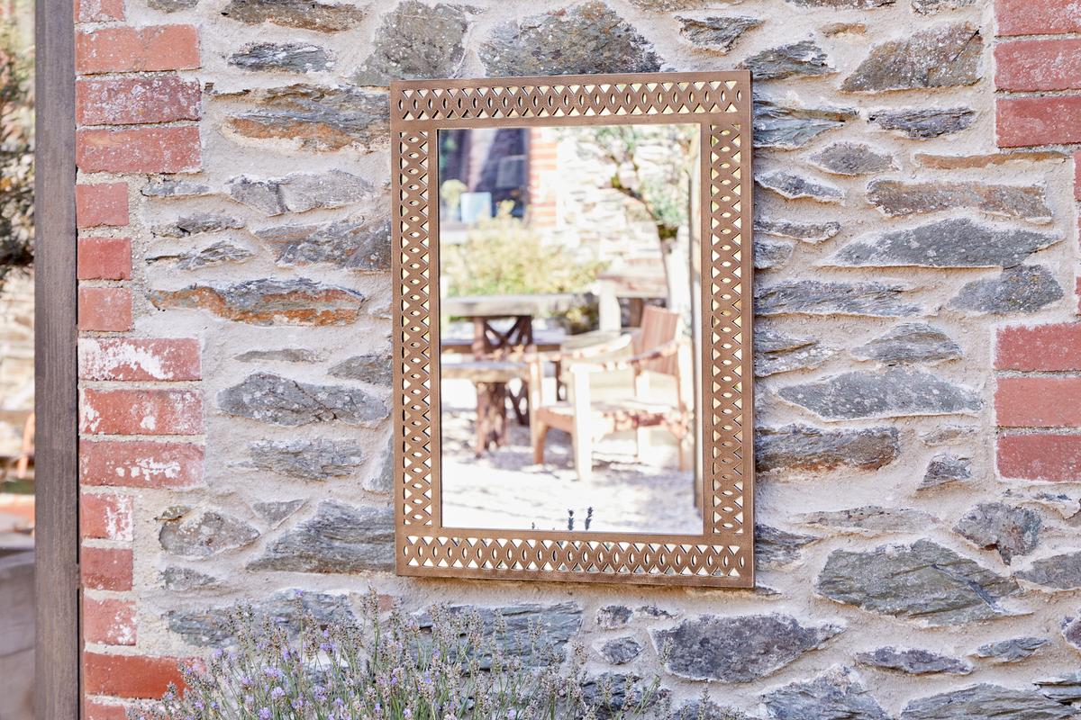 Nkuku Bahula Decorative Outdoor Mirror Rust – Amos Lighting + Home