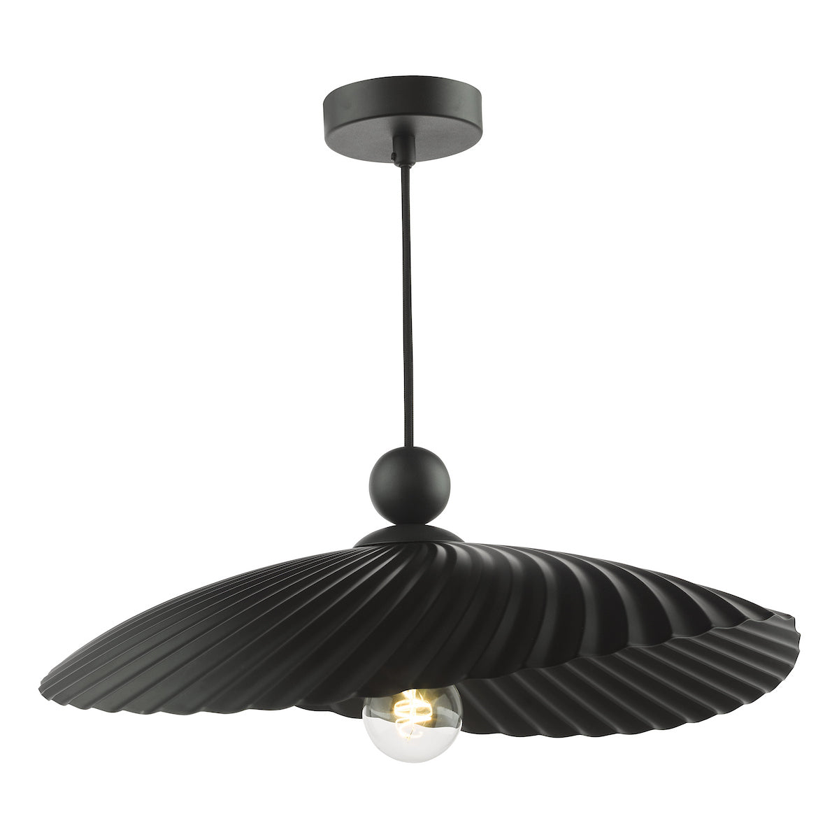 Dar Bouvier Easy Fit Pendant Matt Black – Amos Lighting + Home