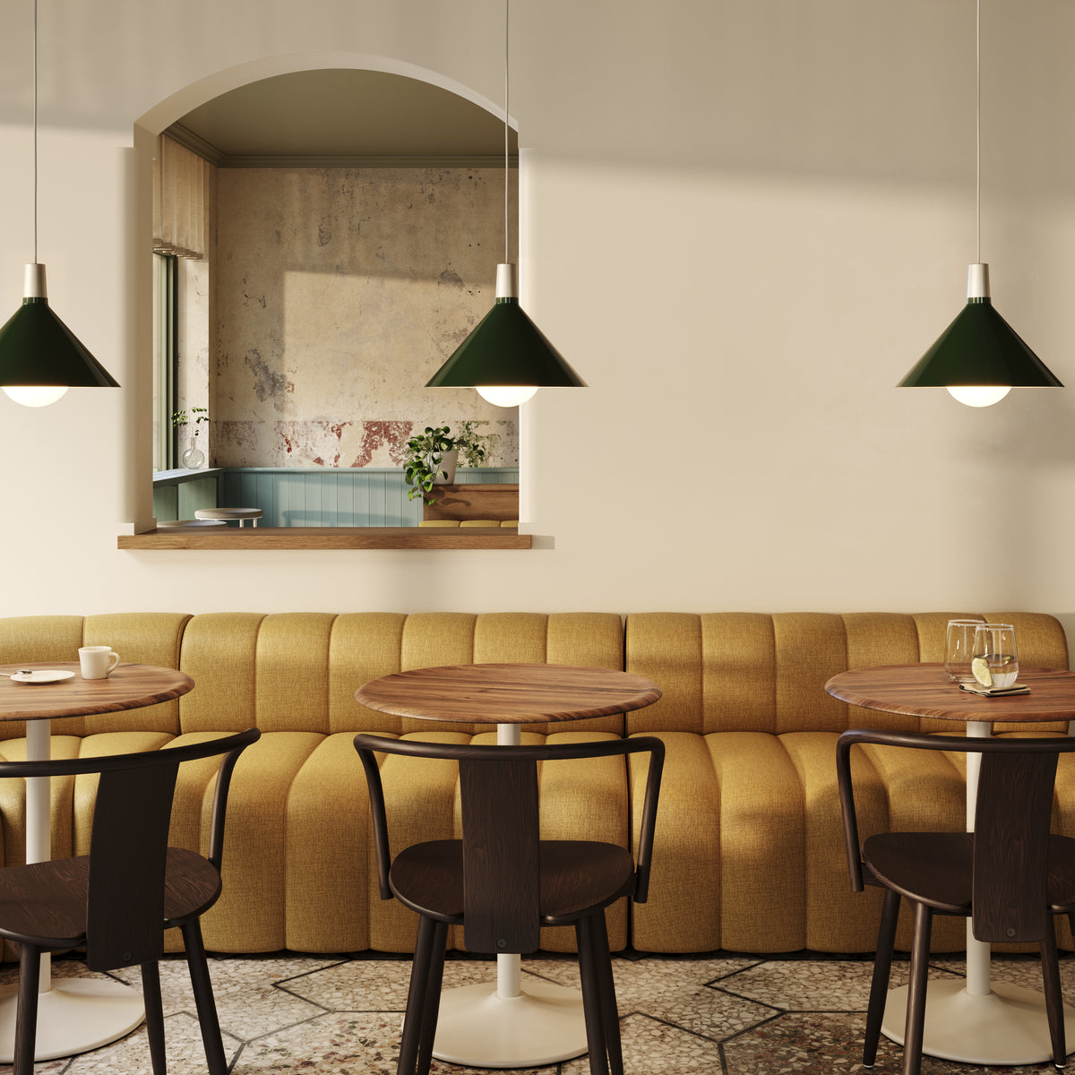 Tala Bower Pendant Light Medium Green with Sphere IV Bulb – Amos ...