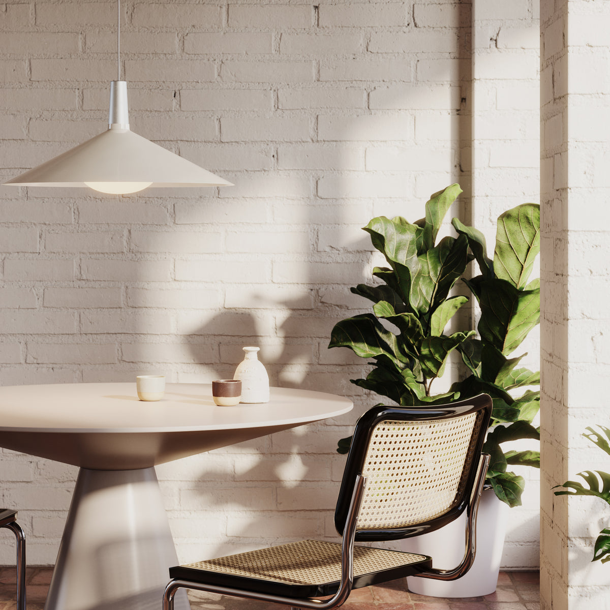 Tala Bower Pendant Light Large White with Oval II bulb – Amos Lighting ...