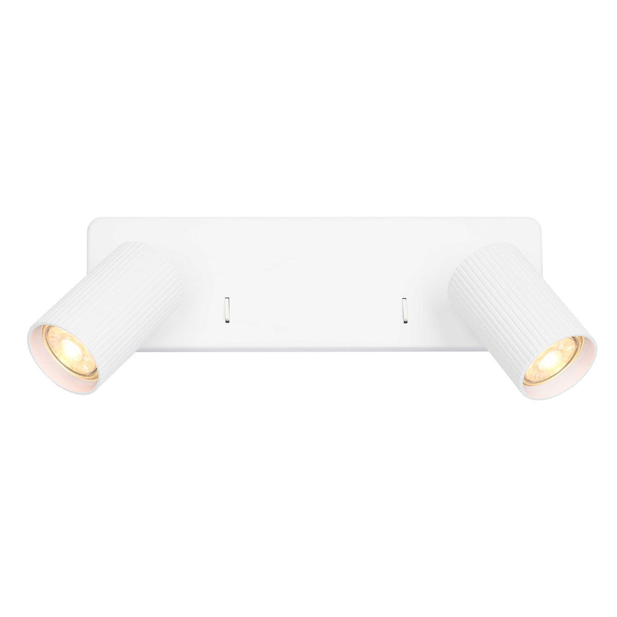 Franklite Broadway Twin Spotlight matt white with white ribbed – Amos ...