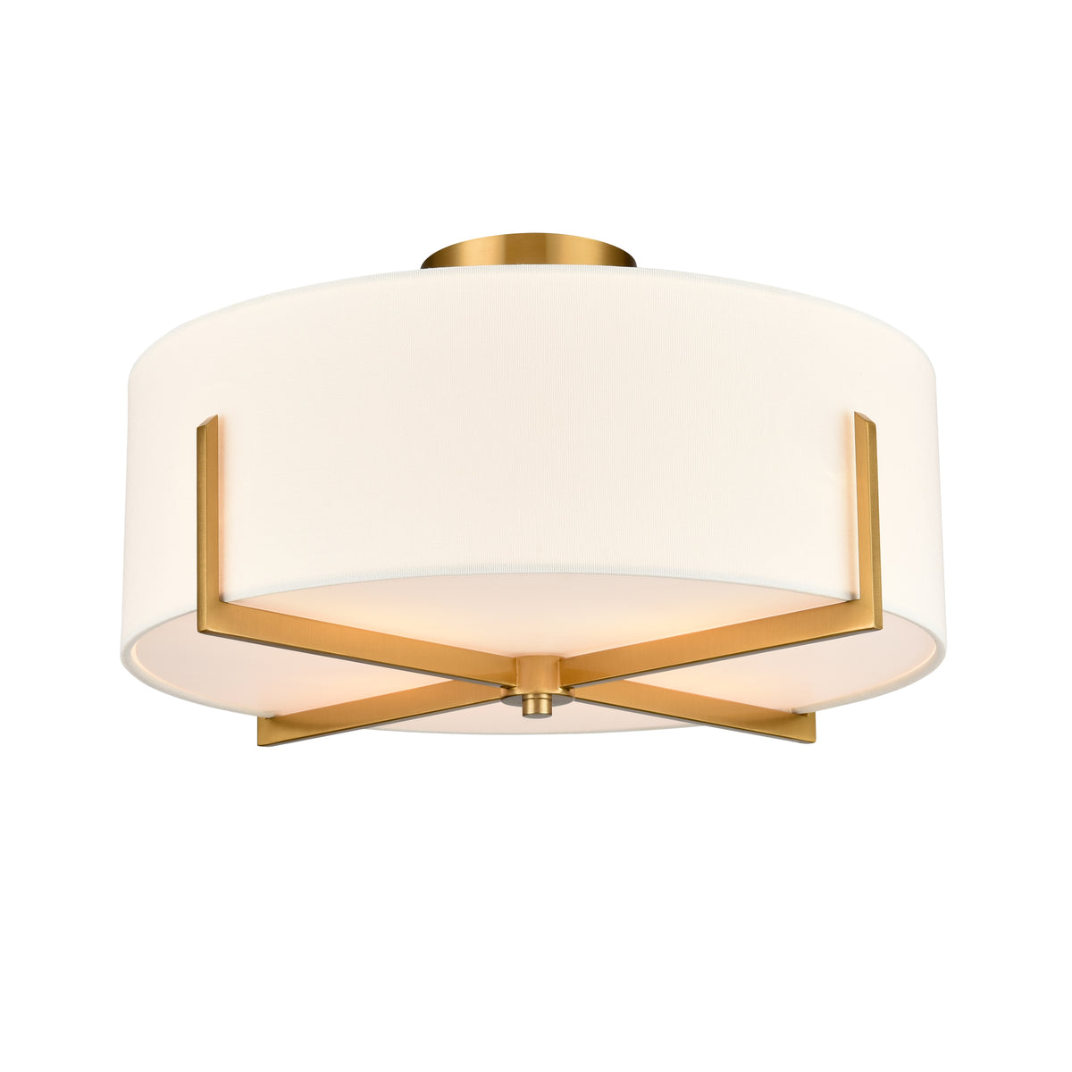 Franklite Clifton 4lt Flush Light Brass – Amos Lighting + Home