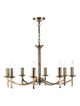Dar Ambassador 8 Light Chandelier - Antique Brass – Amos Lighting + Home