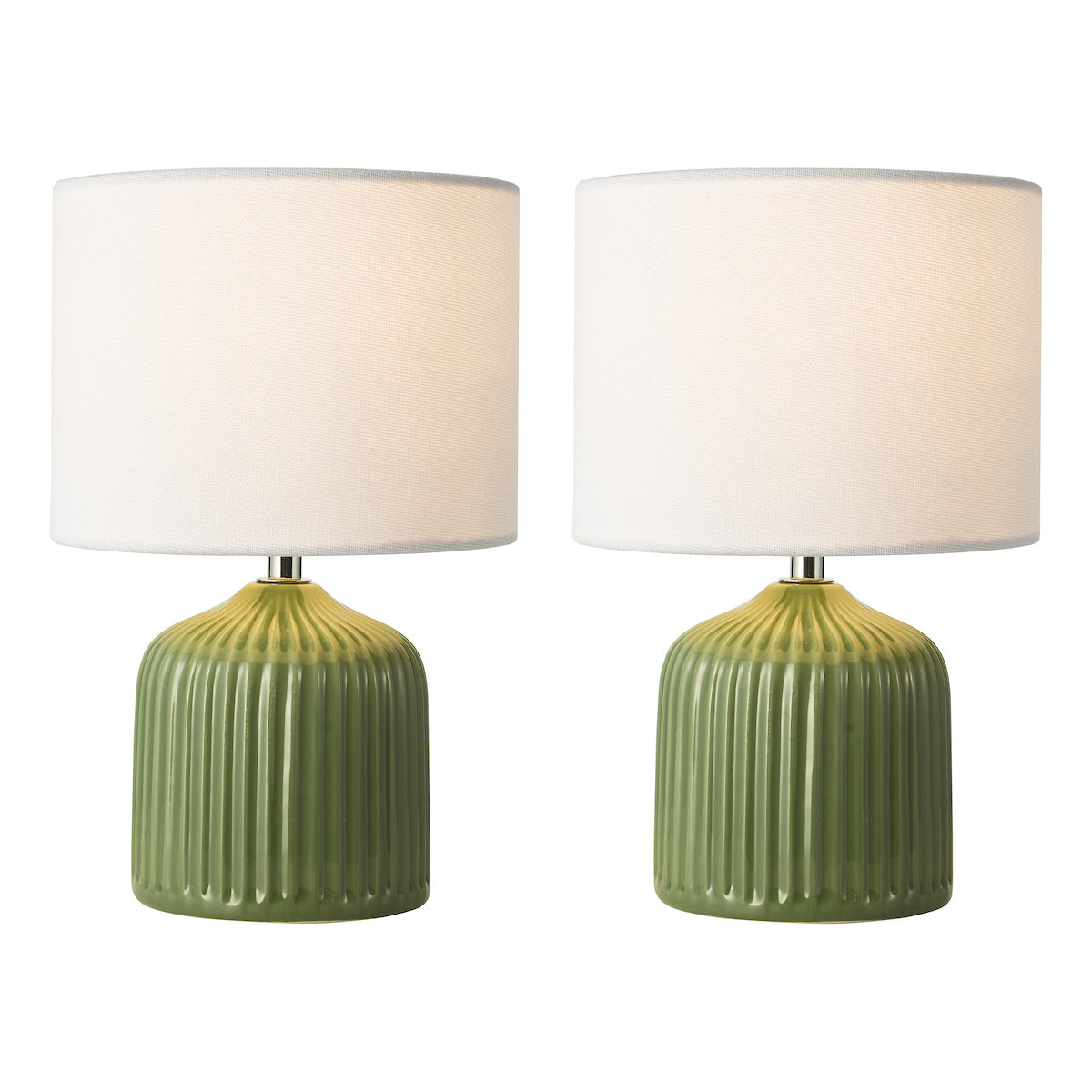 Dar Gigi Twin Pack Table Lamp Green With Shade – Amos Lighting + Home