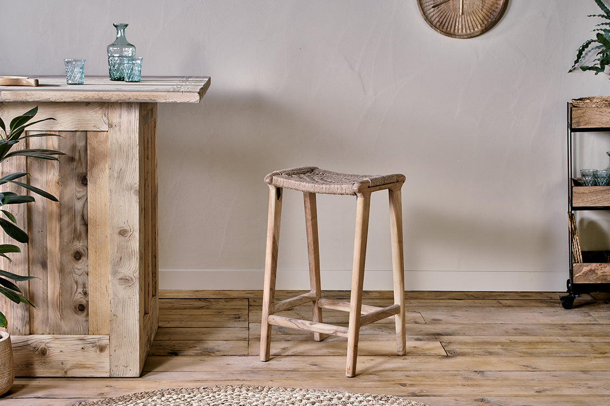 Nkuku Vinay Woven Counter Stool Natural – Amos Lighting + Home