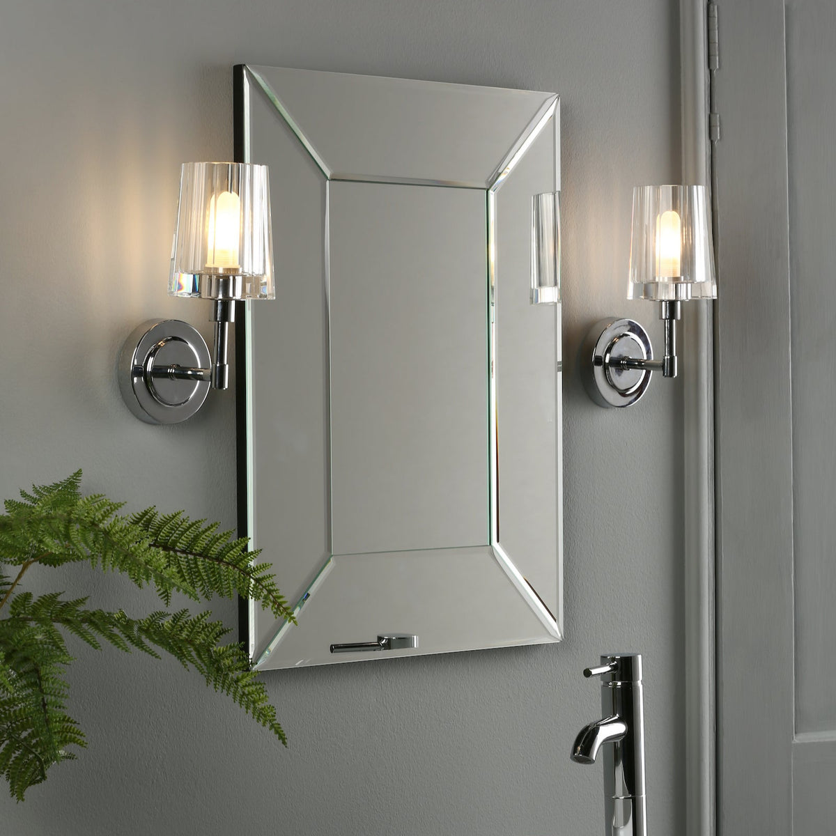Laura Ashley Blake Bathroom Wall Light Crystal Chrome IP44 – Amos ...