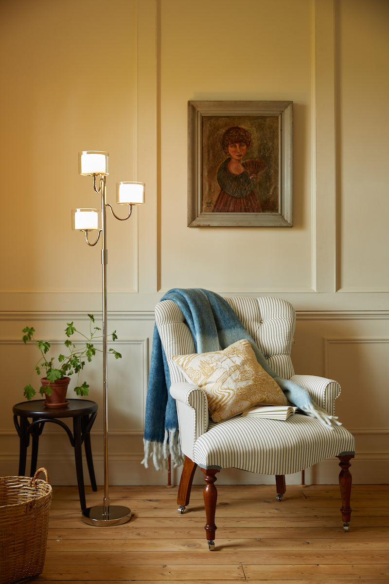 Laura Ashley Southwell 3lt Floor Lamp Polished Nickel Opal Glass – Amos ...