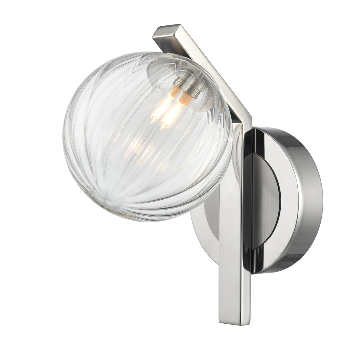 Franklite Oculus Bathroom Wall light satin nickel – Amos Lighting + Home