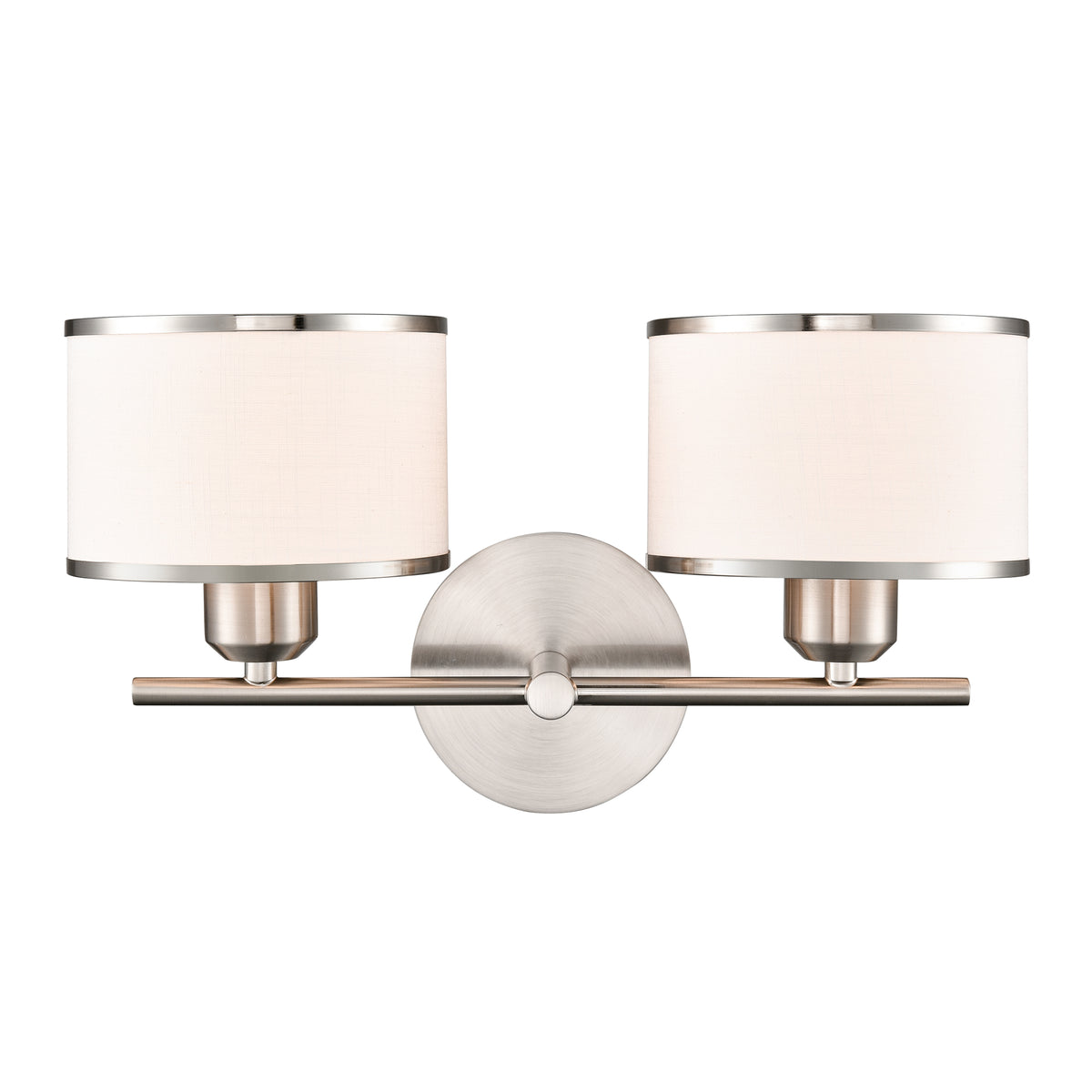 Franklite Polaris 2lt Wall light in Satin Nickel – Amos Lighting + Home