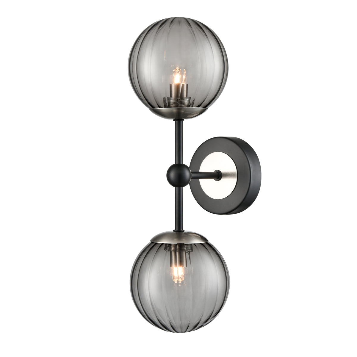 Franklite Solar Double Wall light matt black and satin nickel – Amos ...