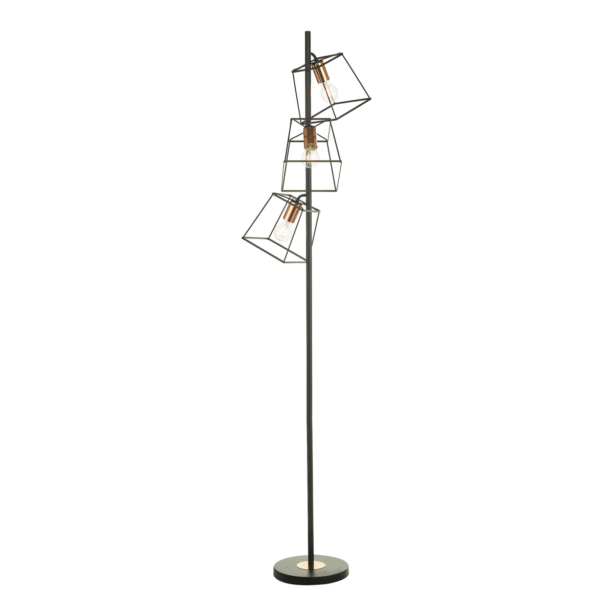 Dar Tower Floor Lamp Black Copper | Contemporary Industrial Statement ...