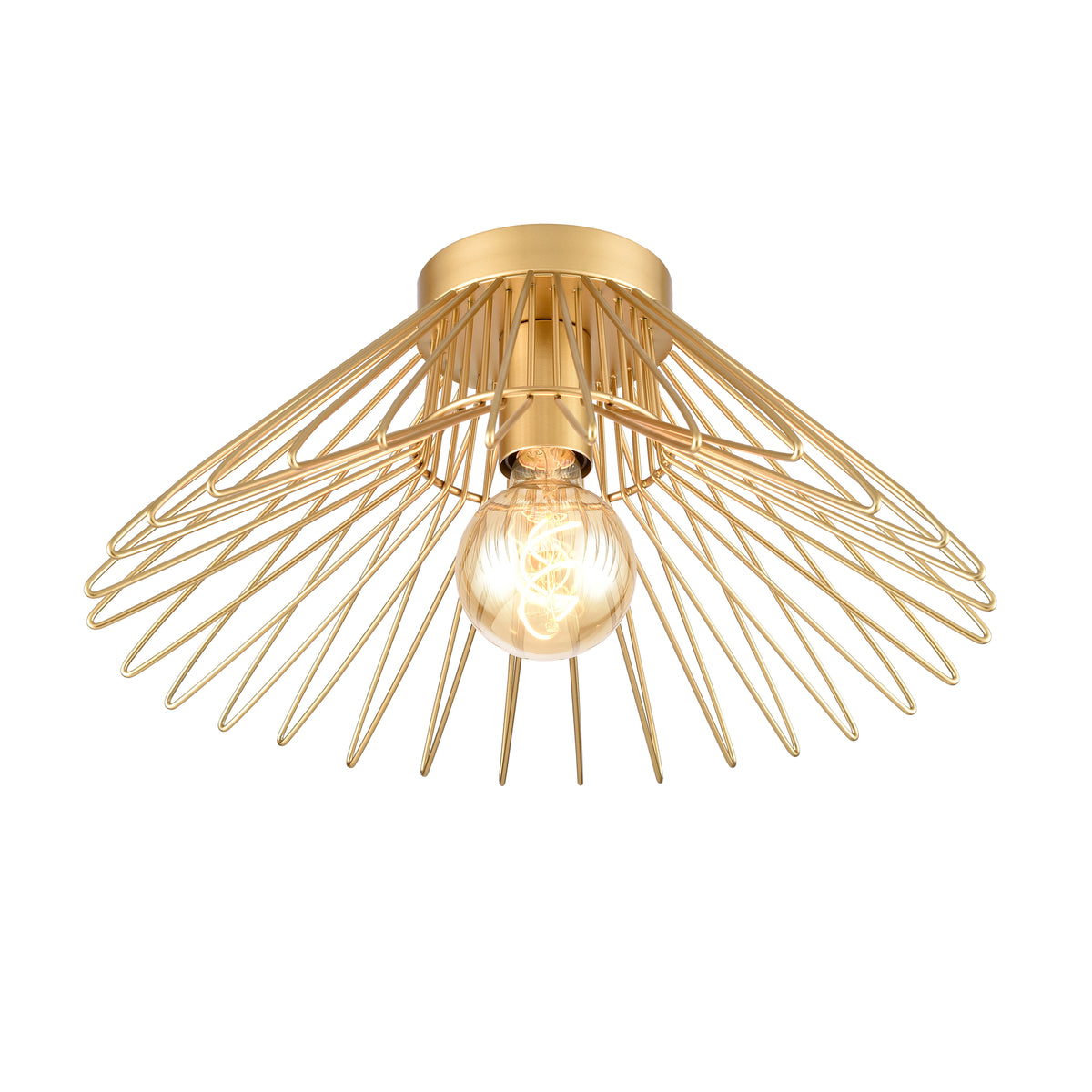 Franklite Thatch Flush Light Gold – Amos Lighting + Home