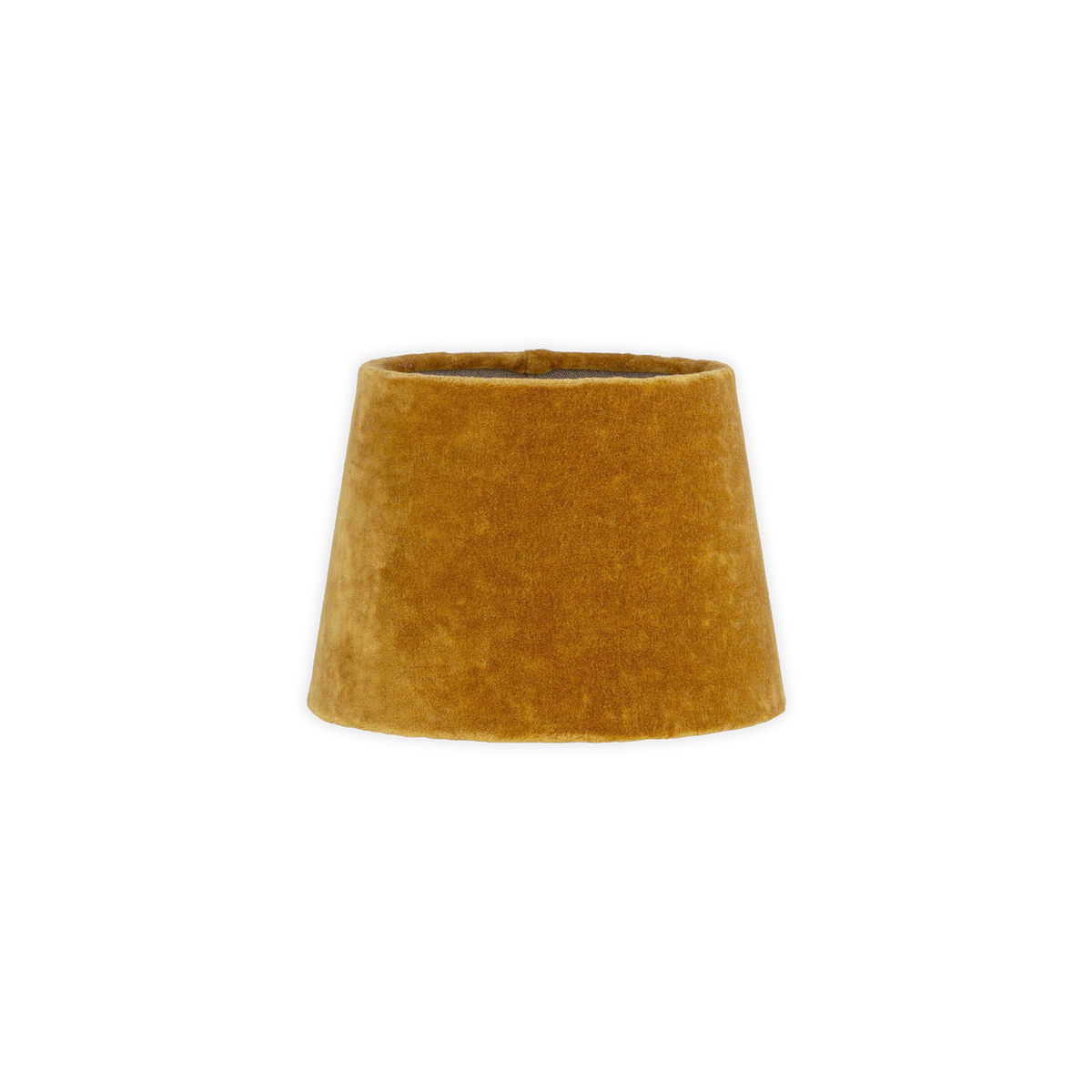 Nkuku Batakha Velvet & Linen Lampshade Dark Ochre Small – Amos Lighting ...
