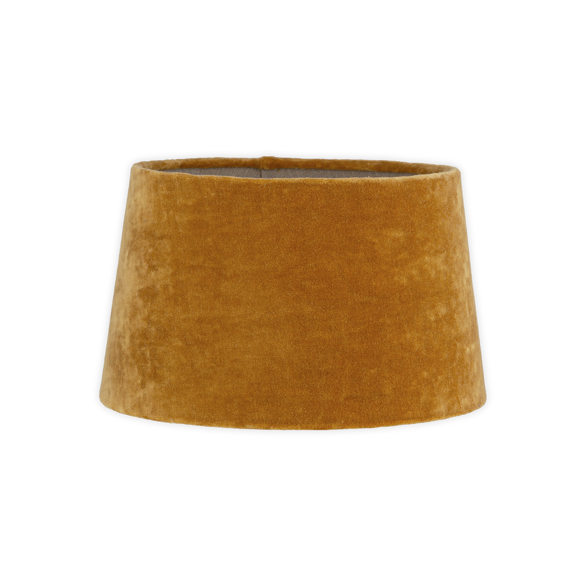 Nkuku Batakha Velvet & Linen Lampshade Dark Ochre Medium – Amos ...