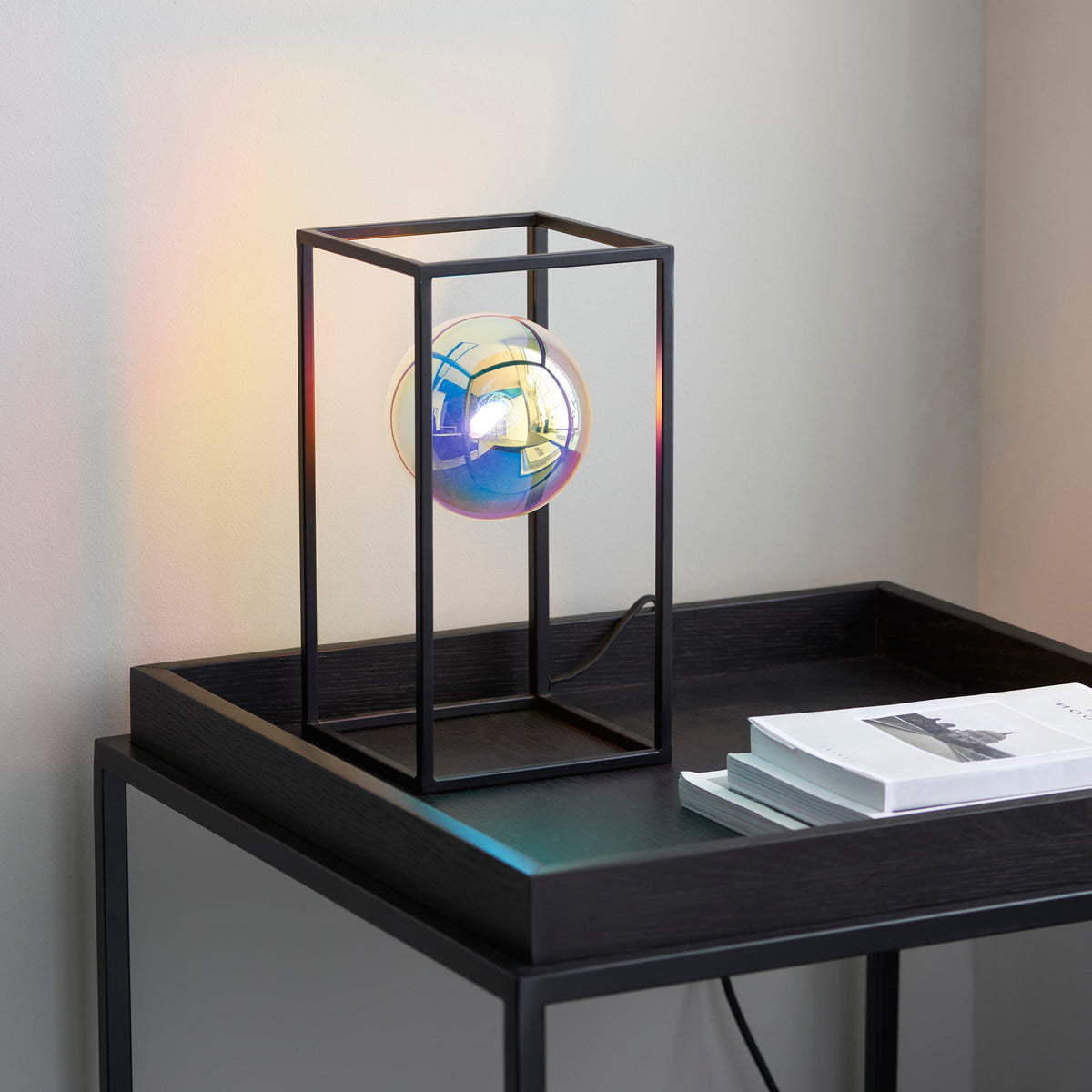 Endon Kinjo Table Lamp with Iridescent Glass – Amos Lighting + Home