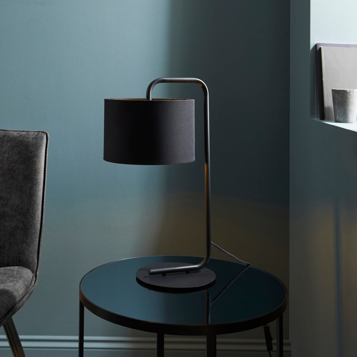Endon Landis Table Lamp Satin Black – Amos Lighting + Home