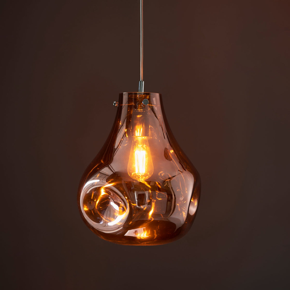 Endon Europa Pendant Copper Large – Amos Lighting + Home