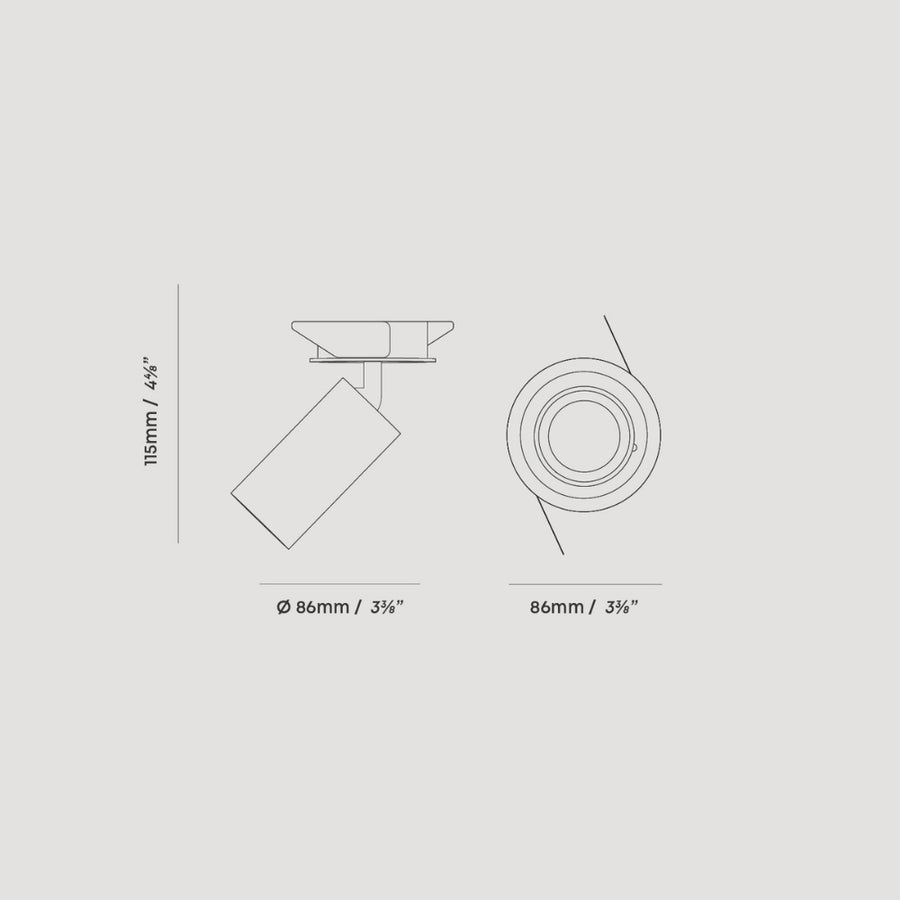 Tala Core Recessed Adjustable Spotlight White – Amos Lighting + Home