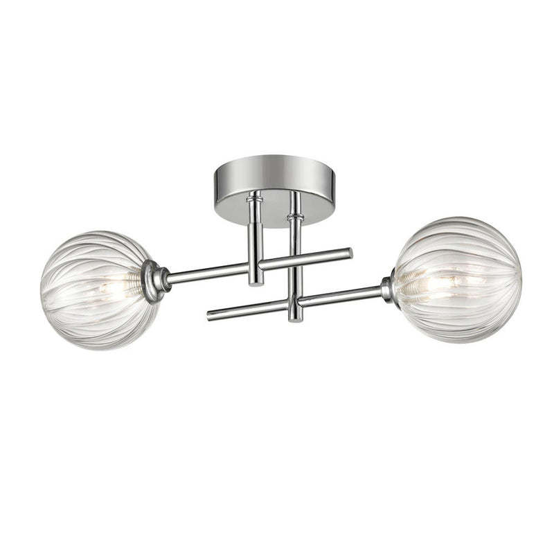 Franklite Abstraction Bathroom Wall/Ceiling Light Chrome and Glass ...