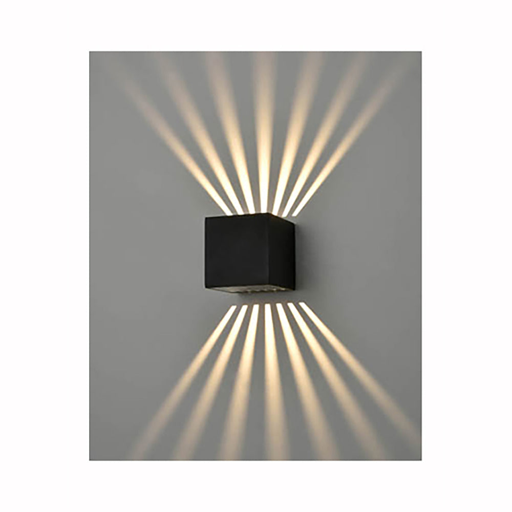 Franklite Maze Outdoor LED Wall Light Matt Black IP54 – Amos Lighting ...