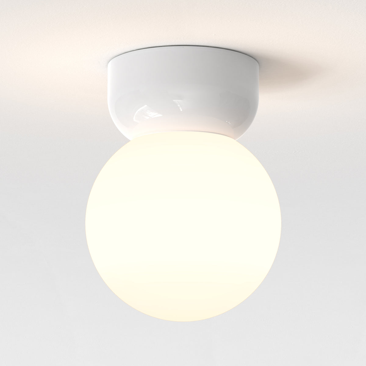 Astro Lyra Ceiling 180 Gloss Glaze White Bathroom Ceiling Light – Amos ...
