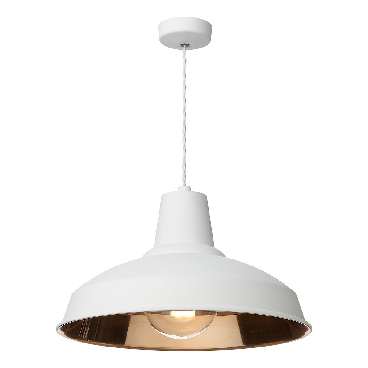 David Hunt Reclamation Pendant Arctic White & Copper – Amos Lighting + Home