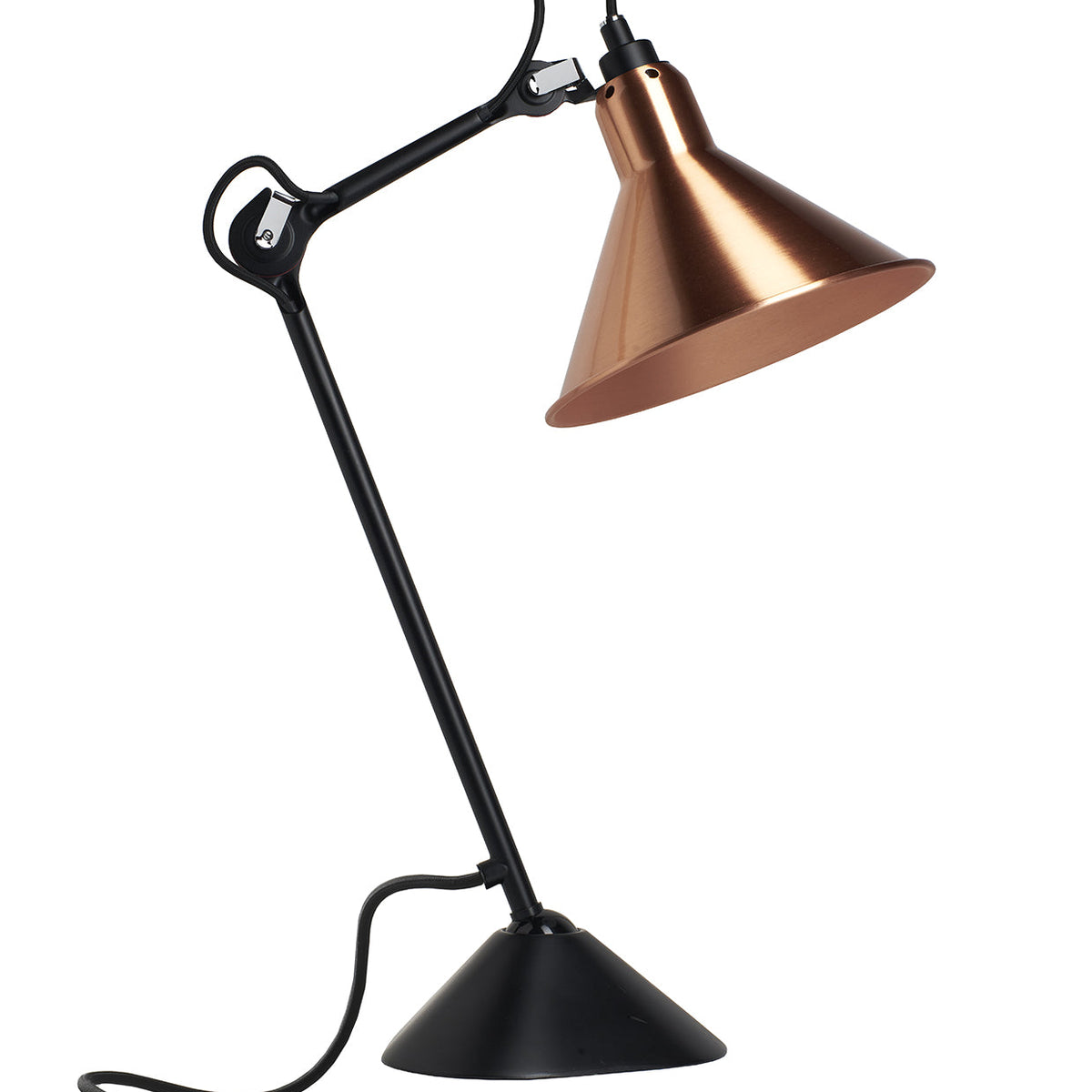 DCW Editions LAMPE GRAS N°205 Copper Table Lamp Conic Shade – Amos ...