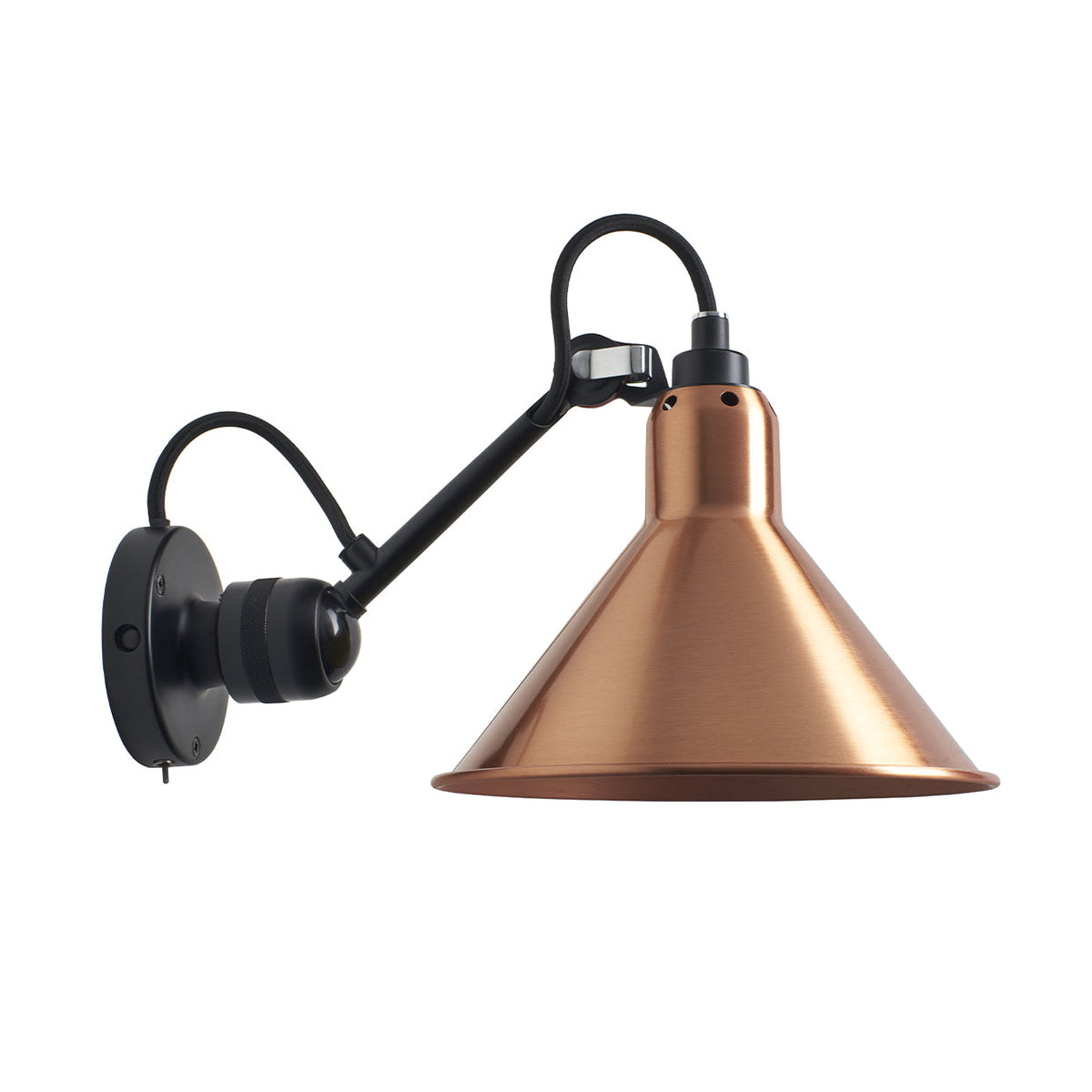 DCW Editions LAMPE GRAS N°304 Copper Wall Light Conic Shade (Switched ...