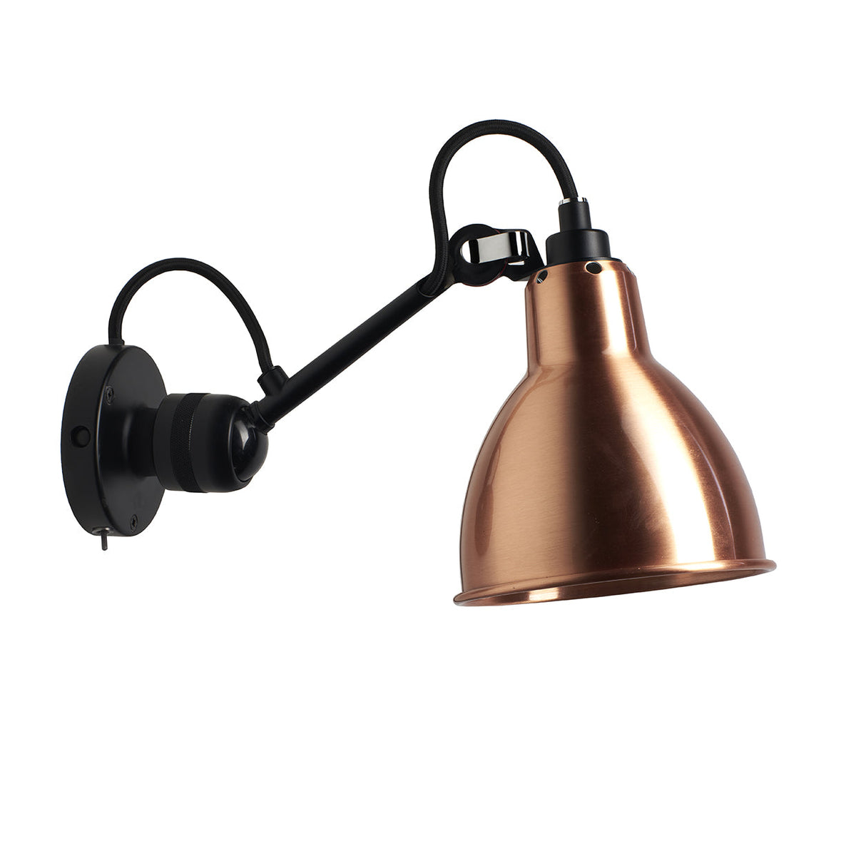 DCW Editions LAMPE GRAS N°304 Copper Wall Light Round Shade (Switched ...