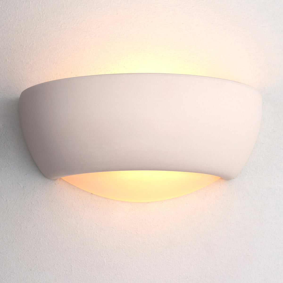 Endon Eton Ceramic Wall Light | Paintable Uplighter Dimmable – Amos ...