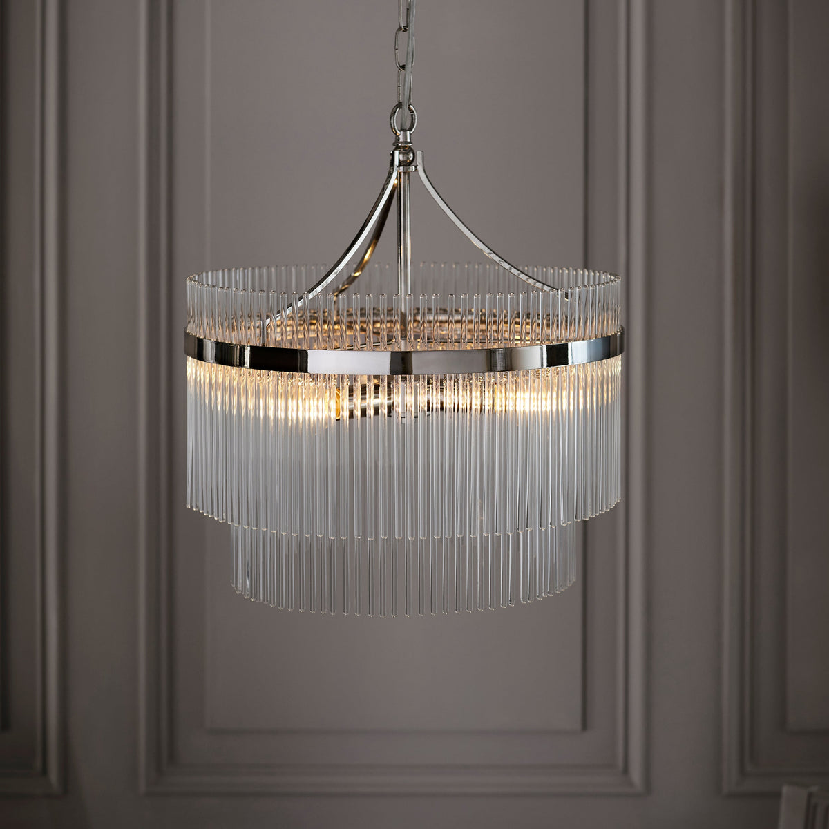 Endon Marietta 5lt Chandelier Bright Nickel – Amos Lighting + Home