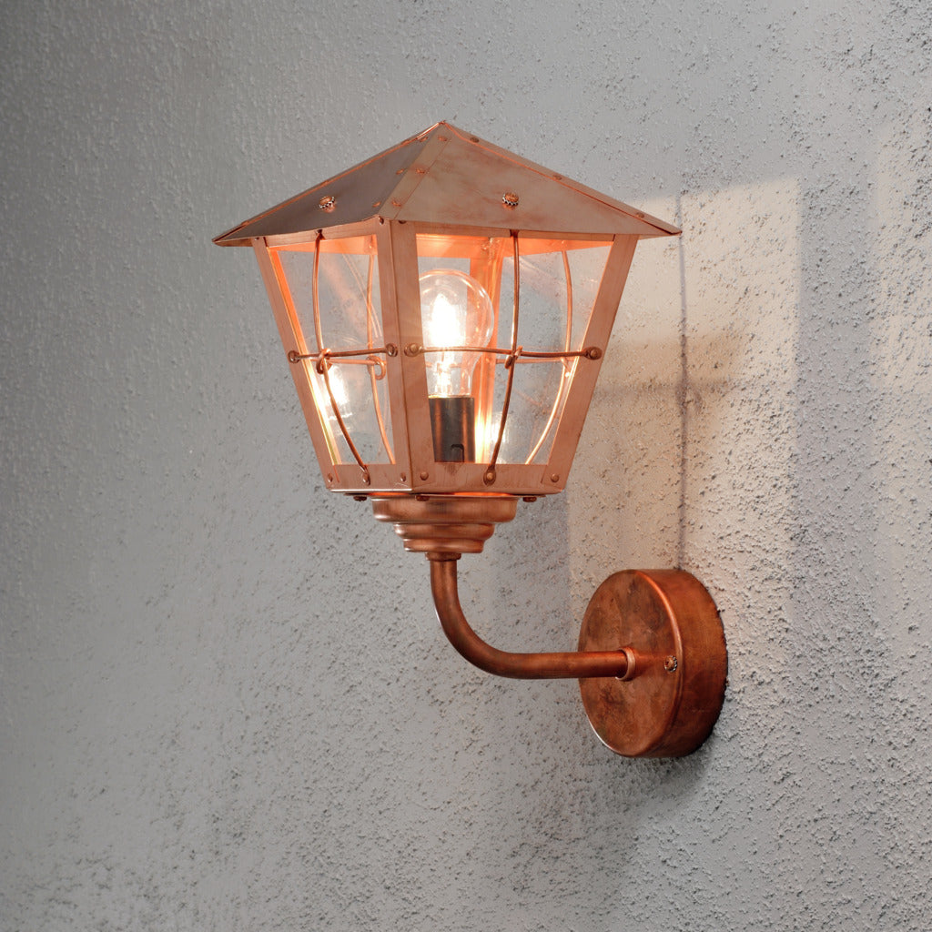 Konstsmide Fenix Outdoor Wall Light Copper – Amos Lighting + Home