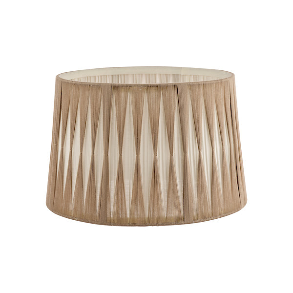 Laura Ashley Gathered Pleat Cotton Shade Natural 30cm | Textured ...
