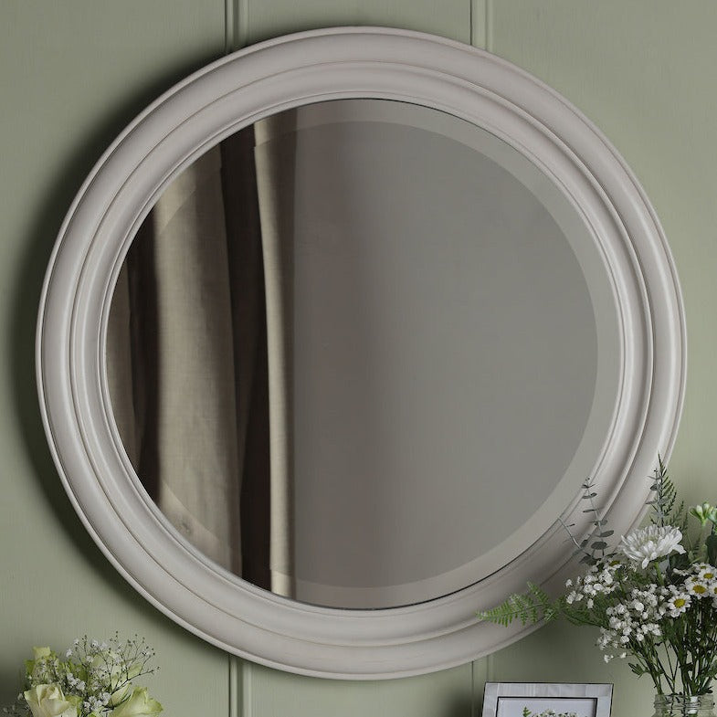 Laura Ashley Tate Mirror Distressed Wood 60 X 60cm – Amos Lighting + Home