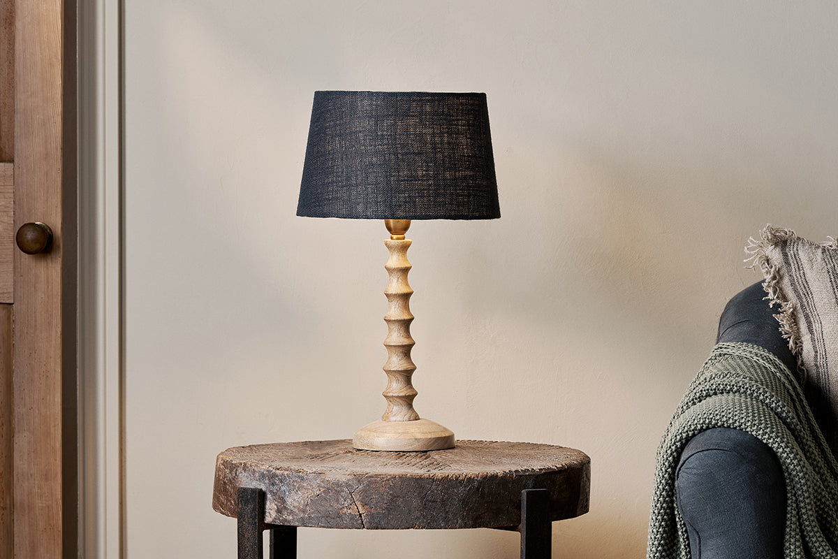 Nkuku Avisa Mango Wood Table Lamp – Amos Lighting + Home
