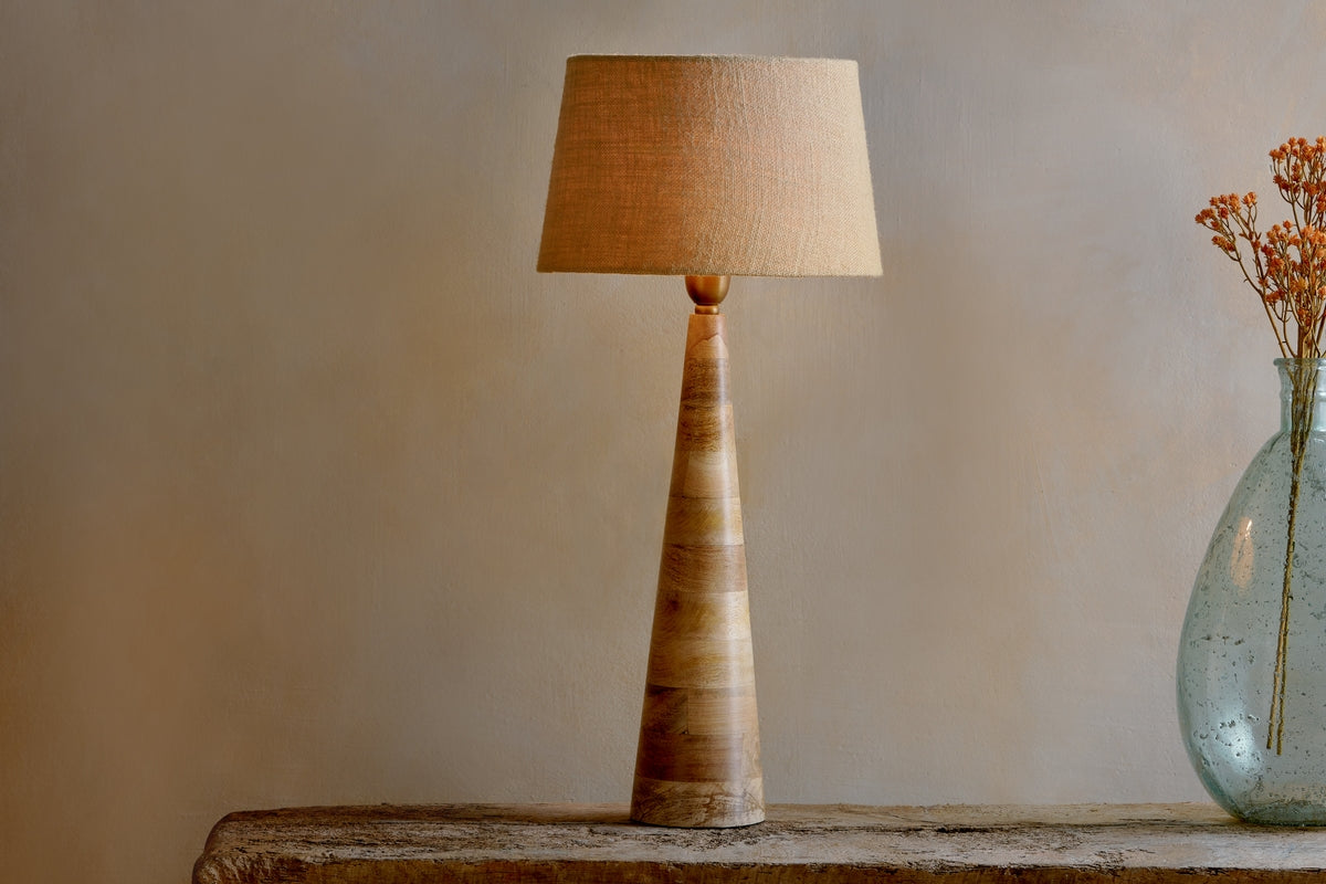 Nkuku Chameli Mango Wood Table Lamp – Amos Lighting + Home