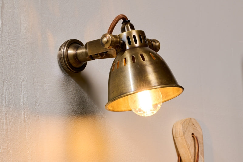 Nkuku Tubu Brass Spot Light Antique Brass Finish – Amos Lighting + Home